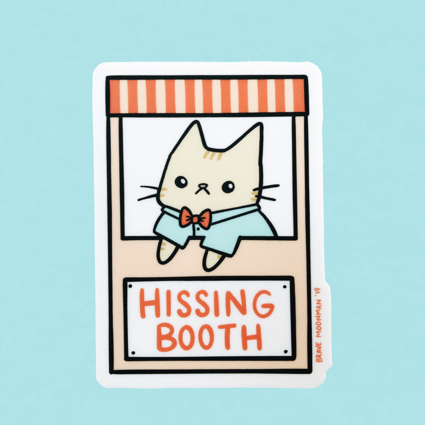 Hissing Booth Vinyl Sticker - Brave Moonman And Friends