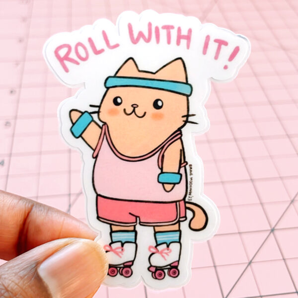 Roll With it Vinyl Sticker - Brave Moonman