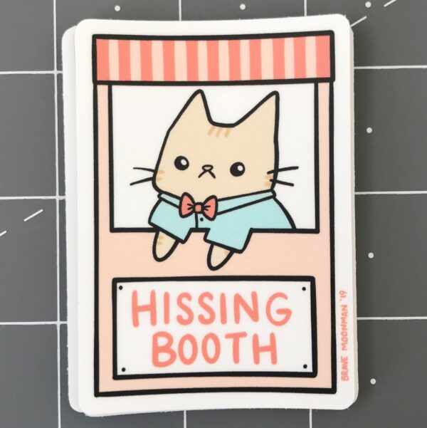 Hissing Booth Vinyl Sticker - Brave Moonman