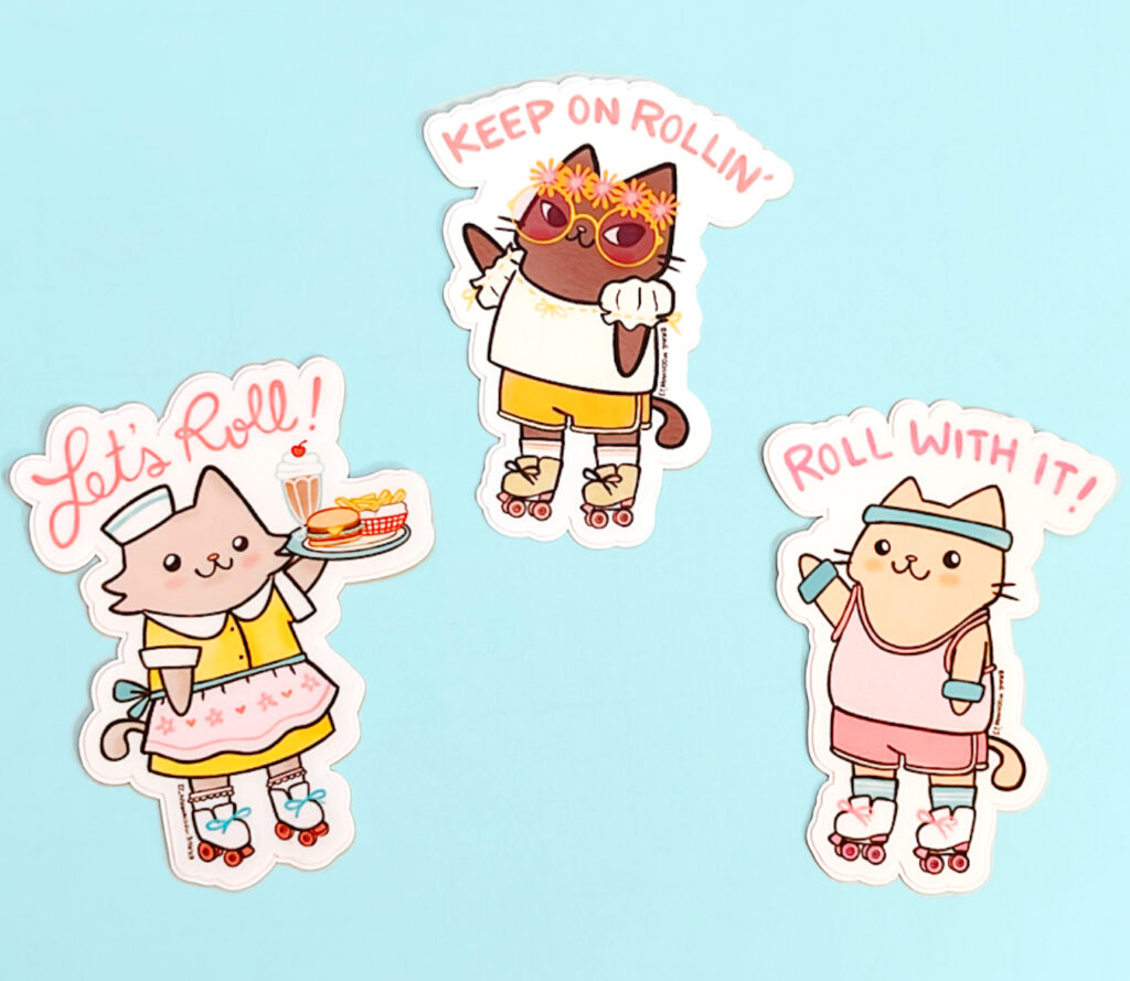 Roll With it Vinyl Sticker - Brave Moonman